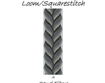 Bargello Braid Loom/squarestitch Cuff A Sand Fibers for - Etsy