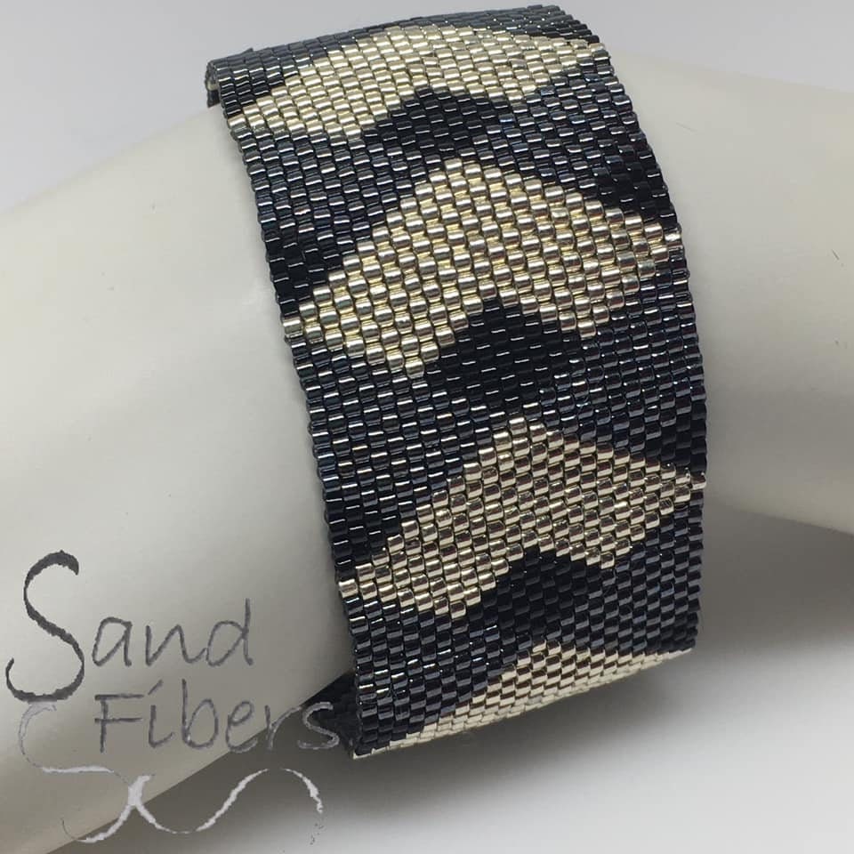 Peyote Pattern Narrow Diamond Play Peyote Cuff / Bracelet | Etsy