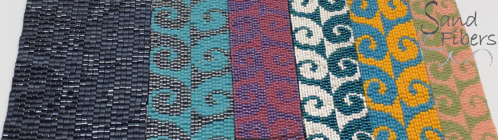 Peyote Pattern - Swirl Twins Cuff / Bracelet - A Sand Fibers for ...