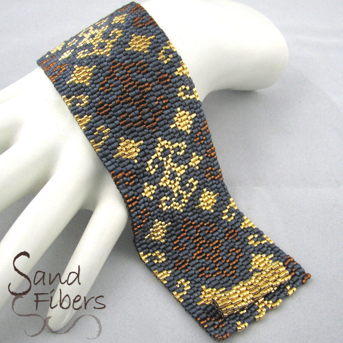 Peyote Pattern Scroll Lace Redux Peyote Cuff / Bracelet A - Etsy