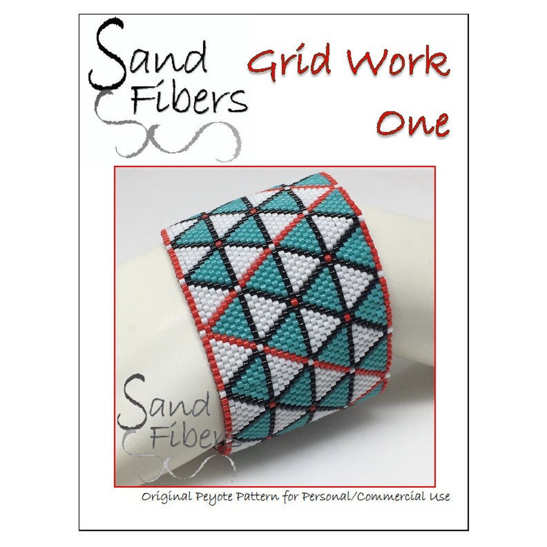 Peyote Pattern - Grid Work One Peyote Cuff / Bracelet - A Sand Fibers ...