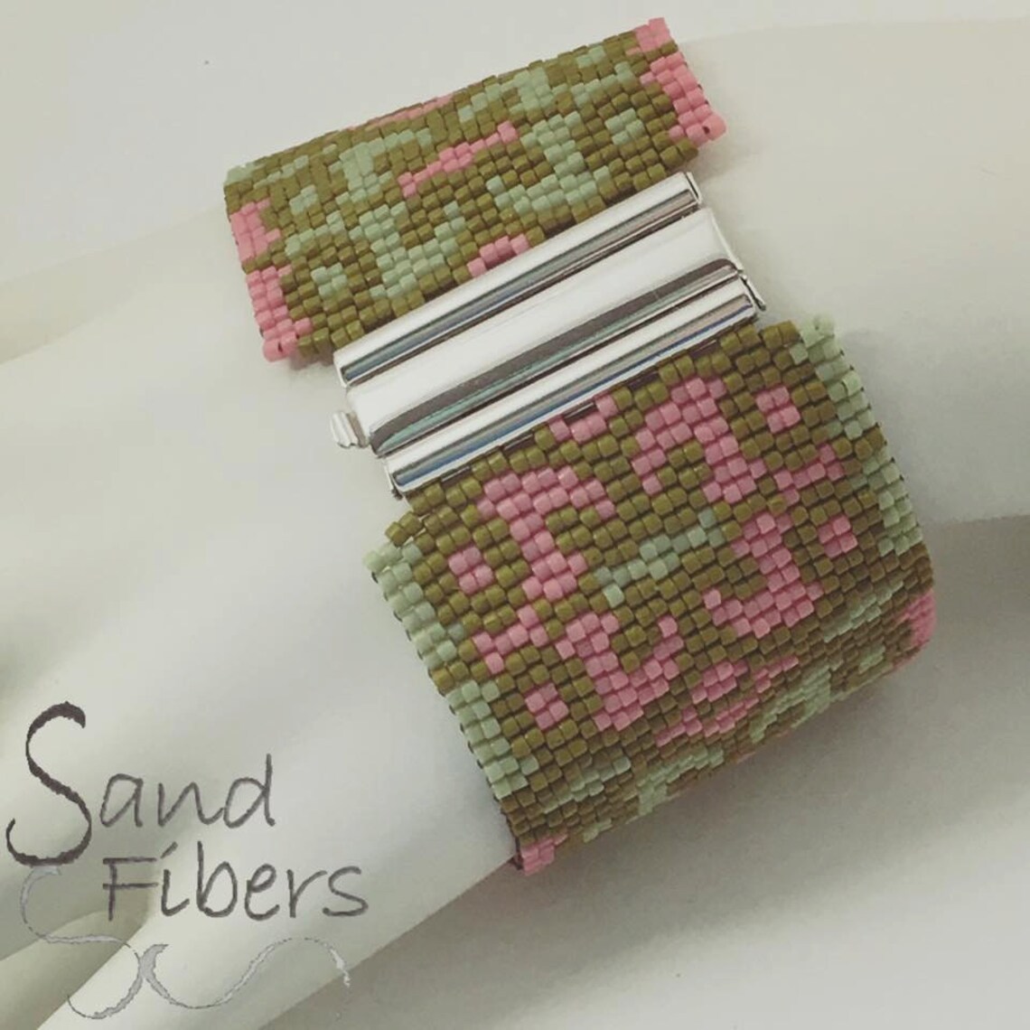 Peyote Pattern Summer Tile Grid Peyote Cuff / Bracelet A | Etsy