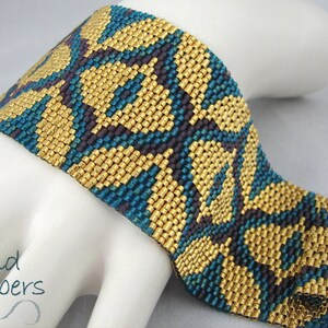 Peyote Pattern - Glorious Swag Peyote Cuff / Bracelet - A Sand Fibers ...