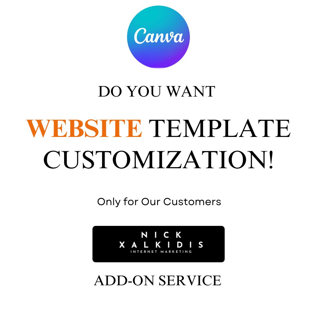 CANVA Website Template Customization, Costumer Website Customization ...