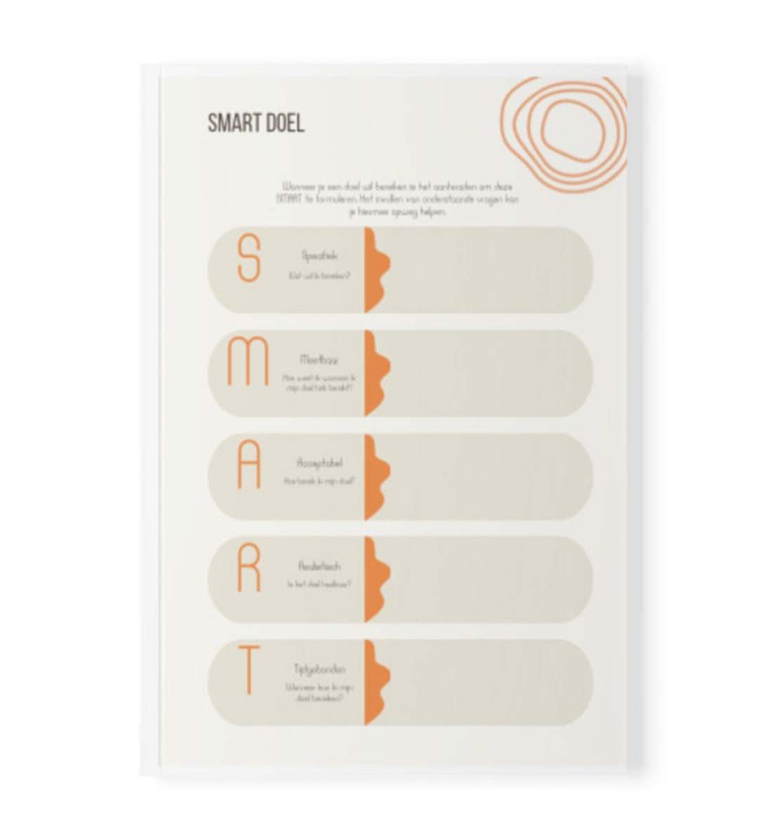 Smart Goals Digital Dutch Planner - Etsy