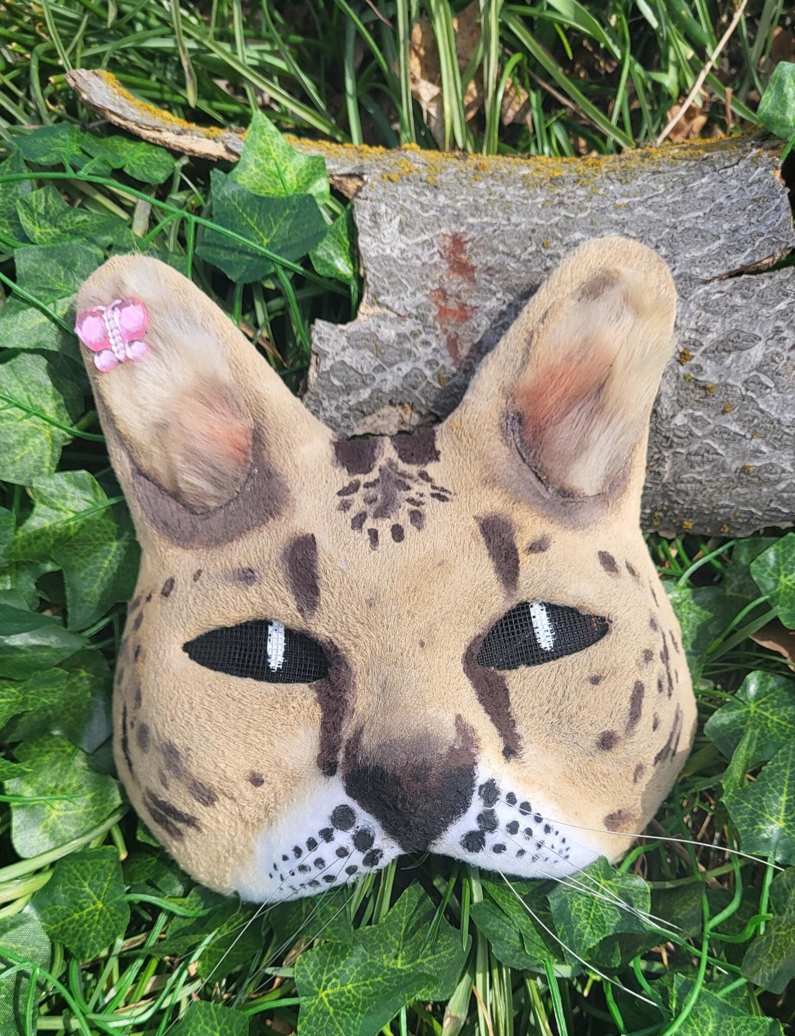 Serval Mask, Serval Therian Mask, Cat Mask, Felted Mask - Etsy