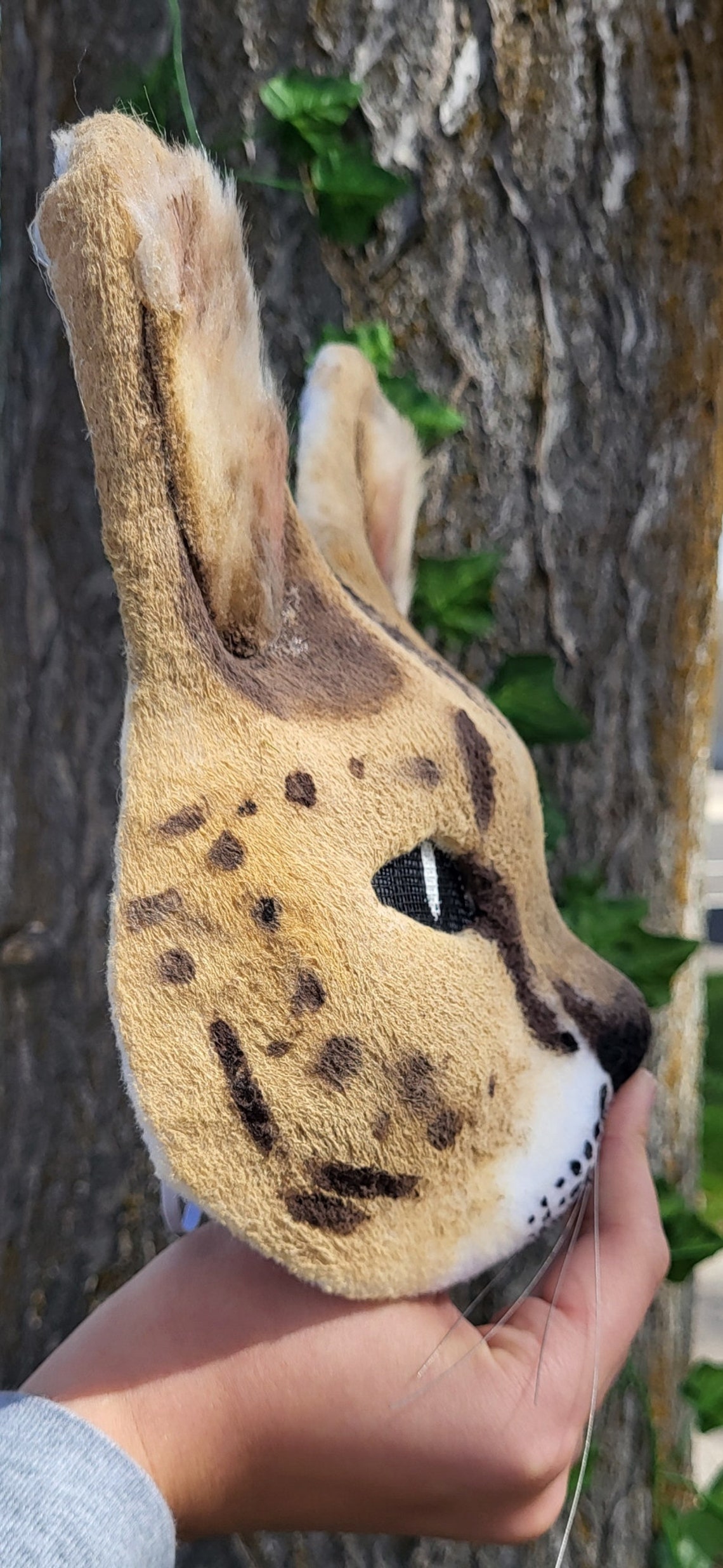 Serval Mask, Serval Therian Mask, Cat Mask, Felted Mask - Etsy