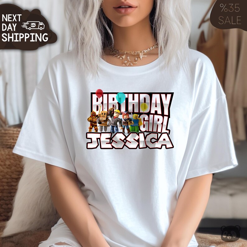 Custom Roblox Boy Shirt Custom Birthday Tshirt Birthday Robots Shirt ...