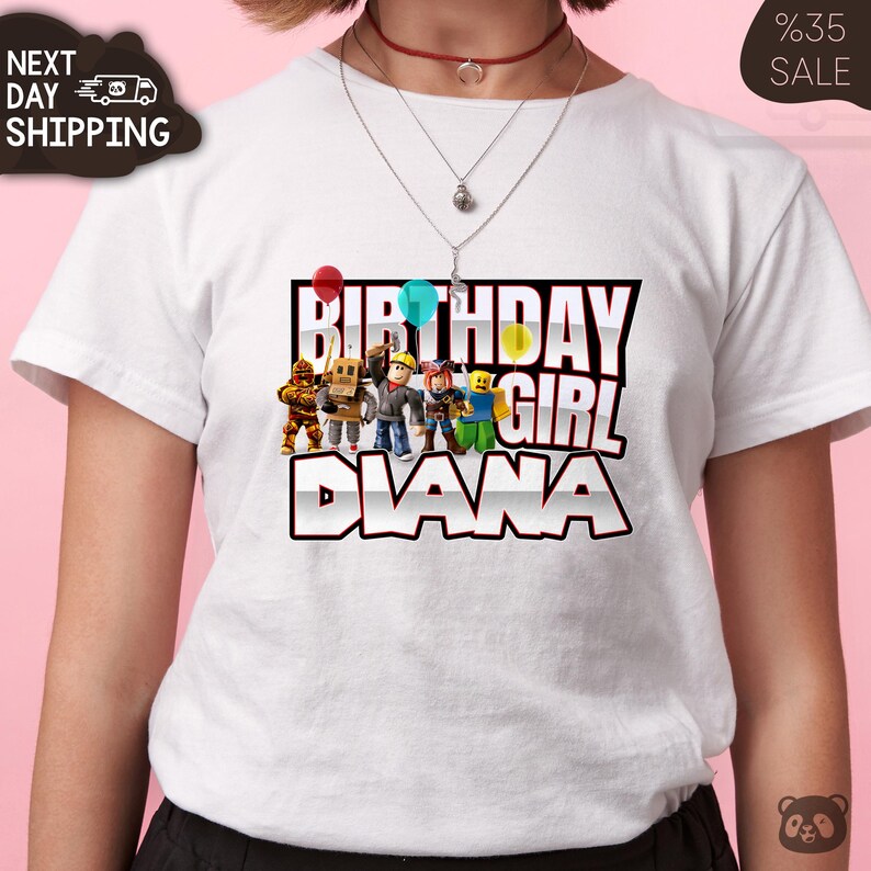 Custom Roblox Boy Shirt Custom Birthday Tshirt Birthday Robots Shirt ...