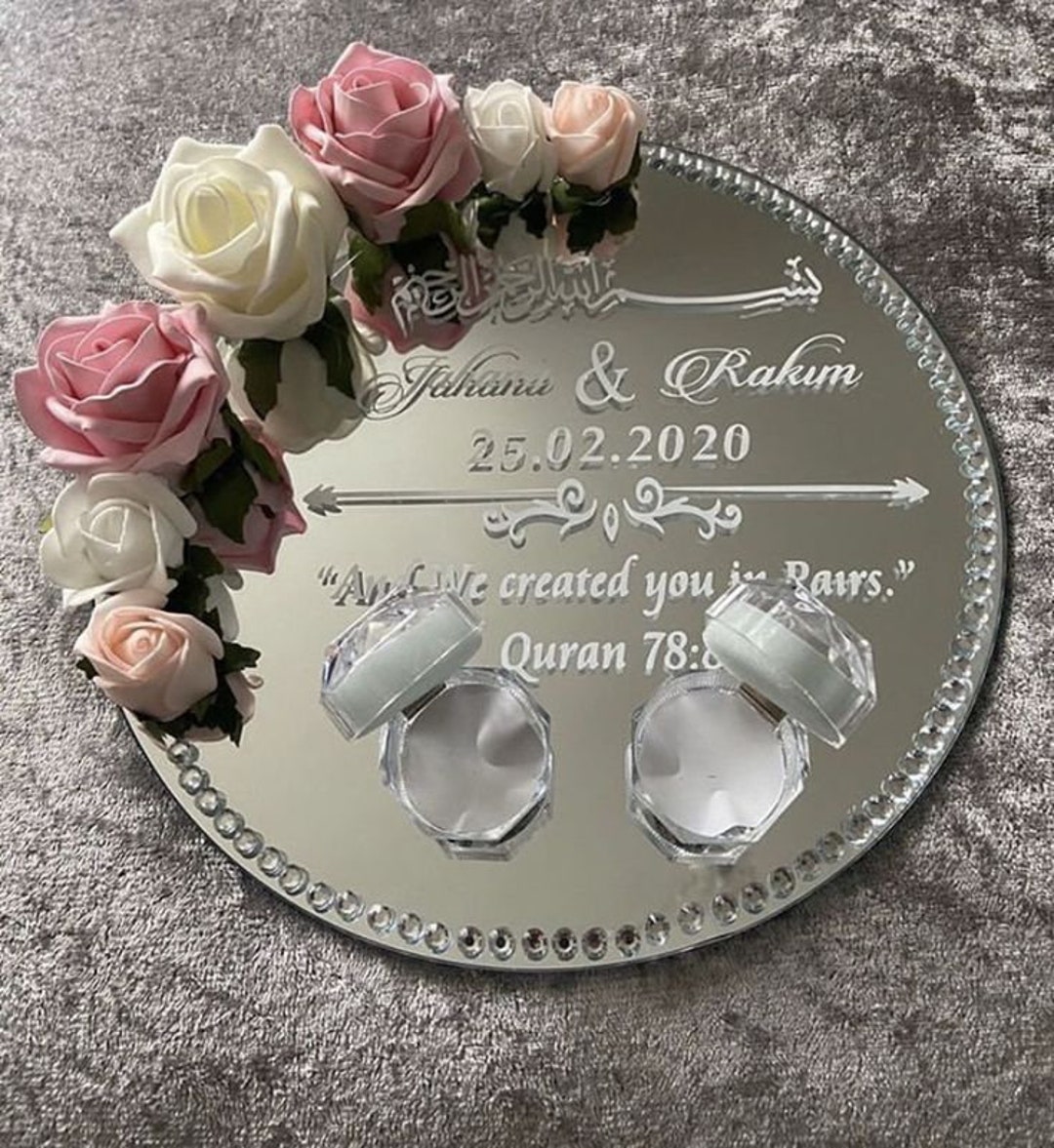 Luxurious Nikkah/engagement Ring Plate Personalised - Etsy