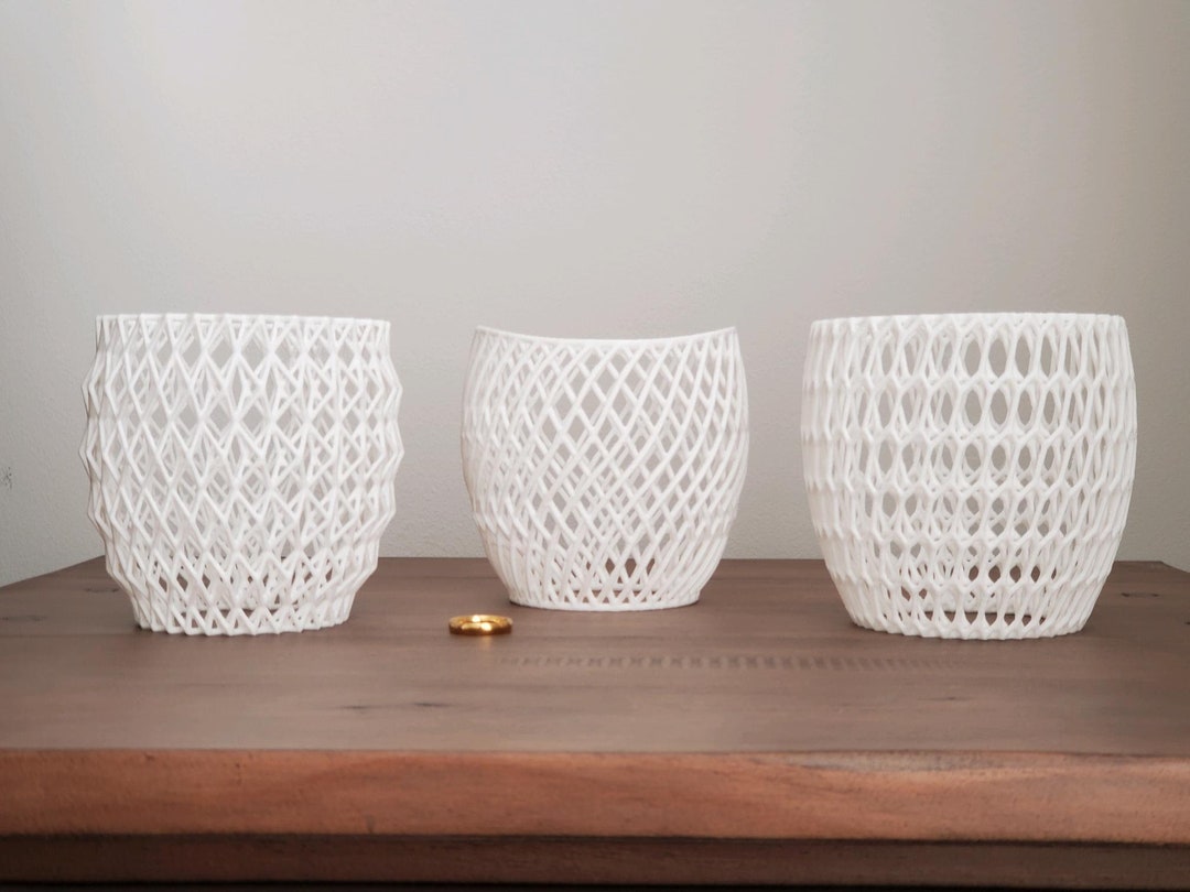 Breathable 3D Printed Planter Pottery W/ FREE Mesh Netting for ...