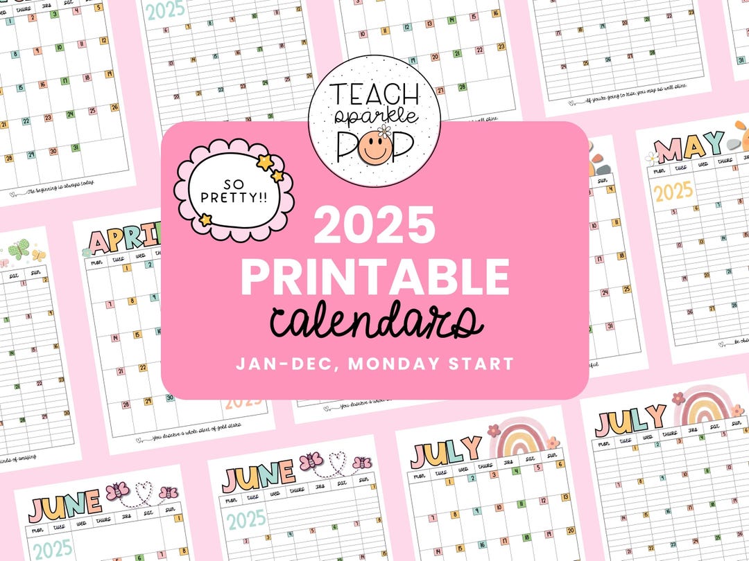 2025 Printable Calendar: Lined & Unlined Monthly Planner (PDF Download ...