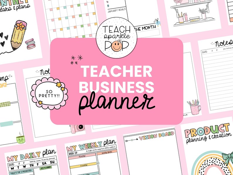 Teacher Business Planner | Printable Teacherpreneur Planner for TPT ...