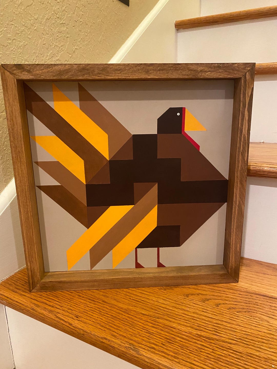 Handpainted Framed Thanksgiving Turkey Barn Quilt 14x14 - Etsy
