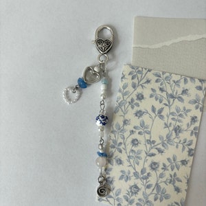 Blue Flower Keychain - Etsy