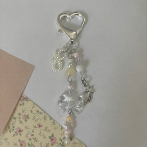 Pink & Yellow Shooting Star Keychain - Etsy