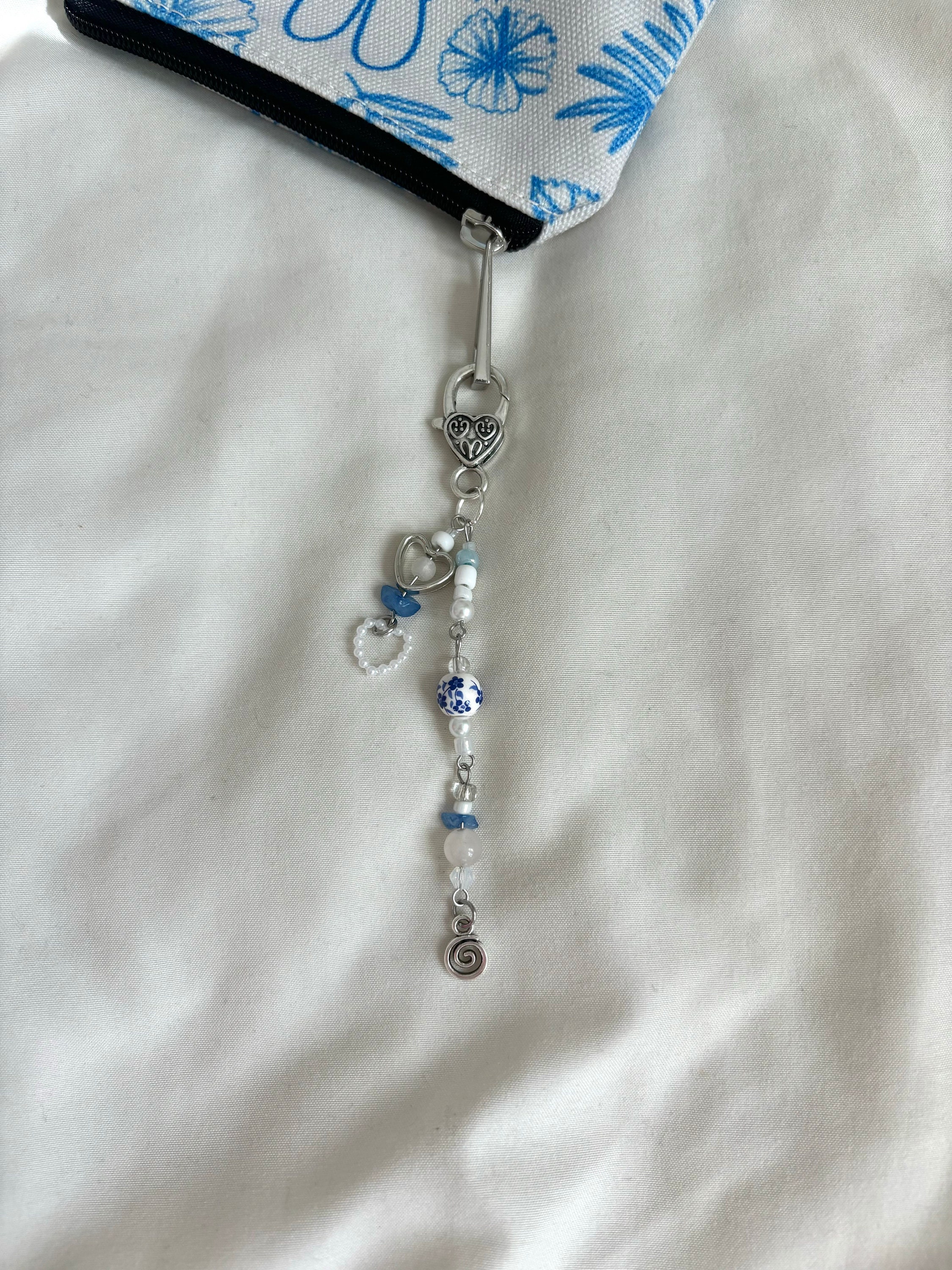 Blue Flower Keychain - Etsy