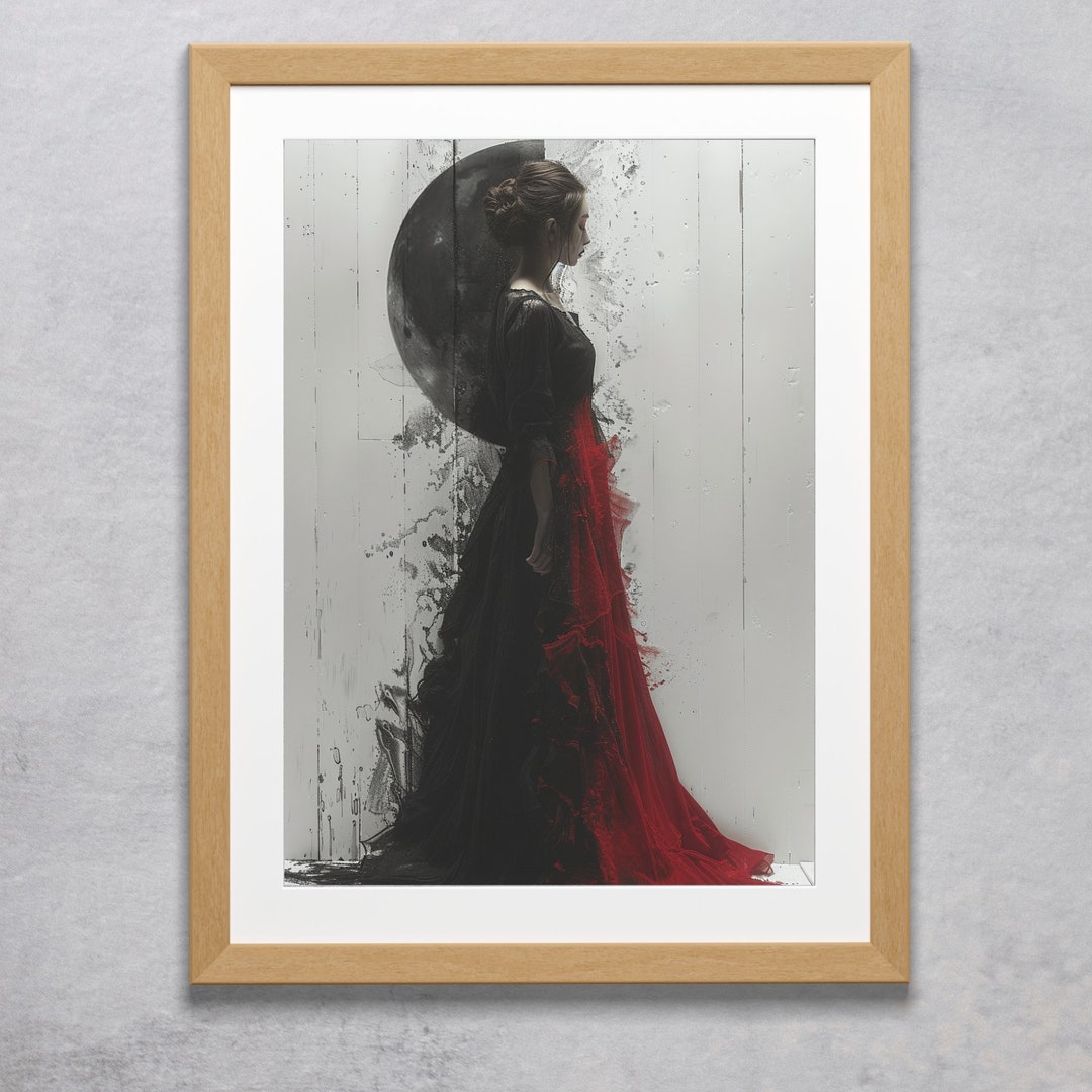 Crescent Shadow: the Red Elegance Printable Download, Printable Poster ...