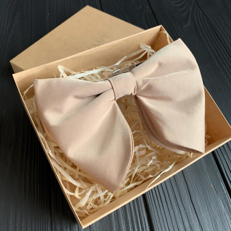 Beige Bow Tie - Etsy