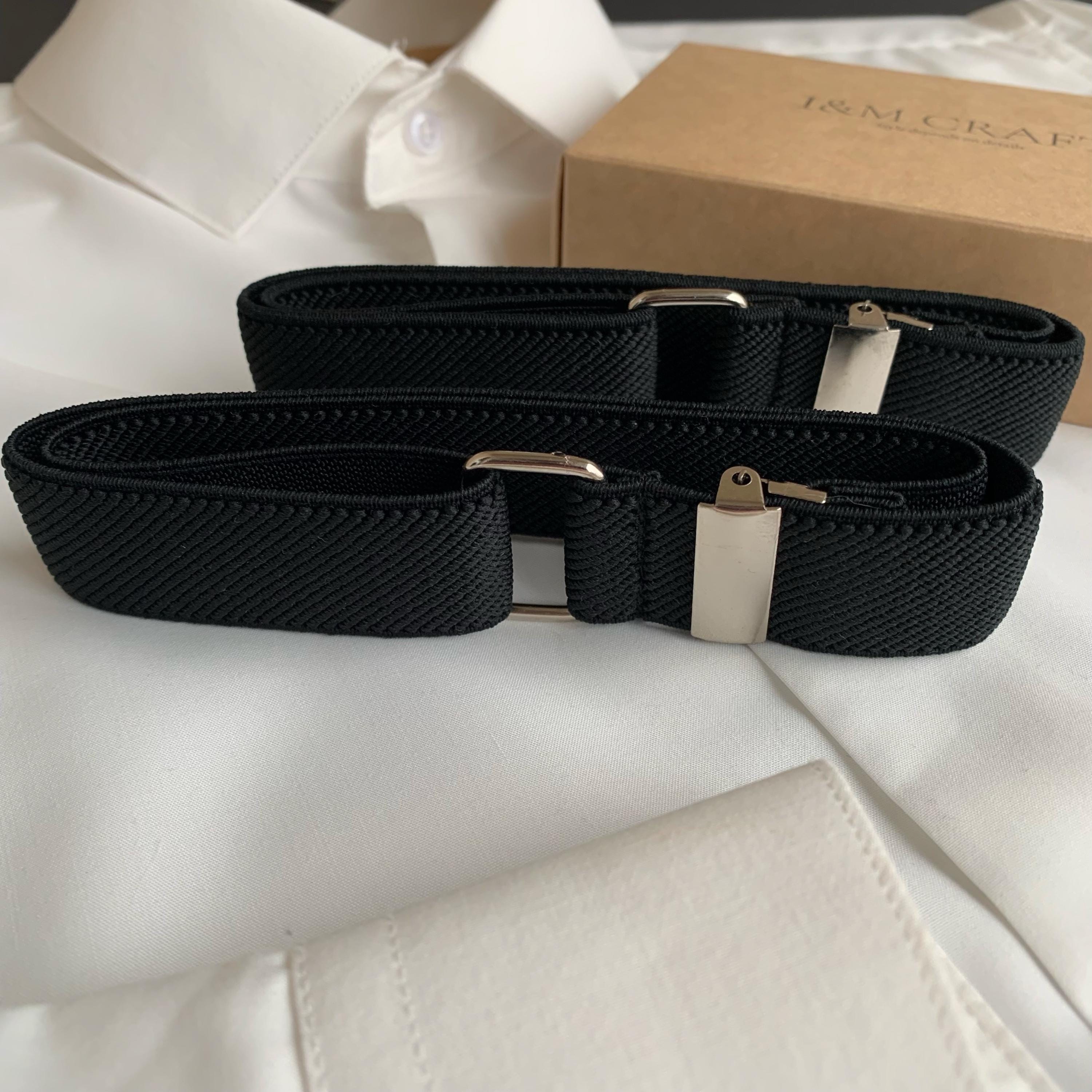 Black Adjustable Sleeve Garters for Men and Women – Stylish Armbands ...
