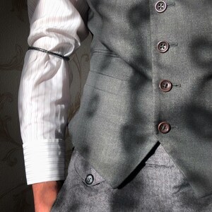 Sleeve Garters for Men Made of Hematite Stones With Durable Elastic ...