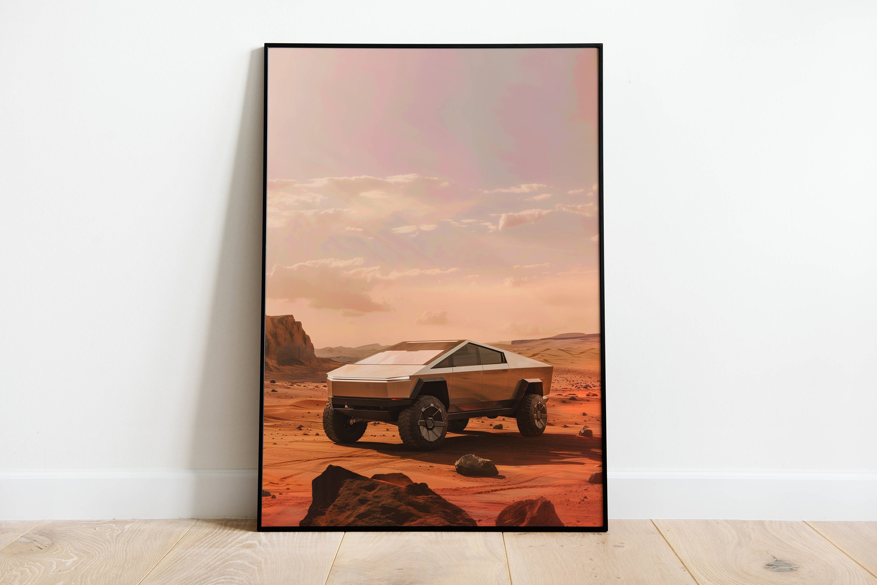 Tesla Cybertruck Poster Digital Download, A4 Car Poster, Car Wall Art ...
