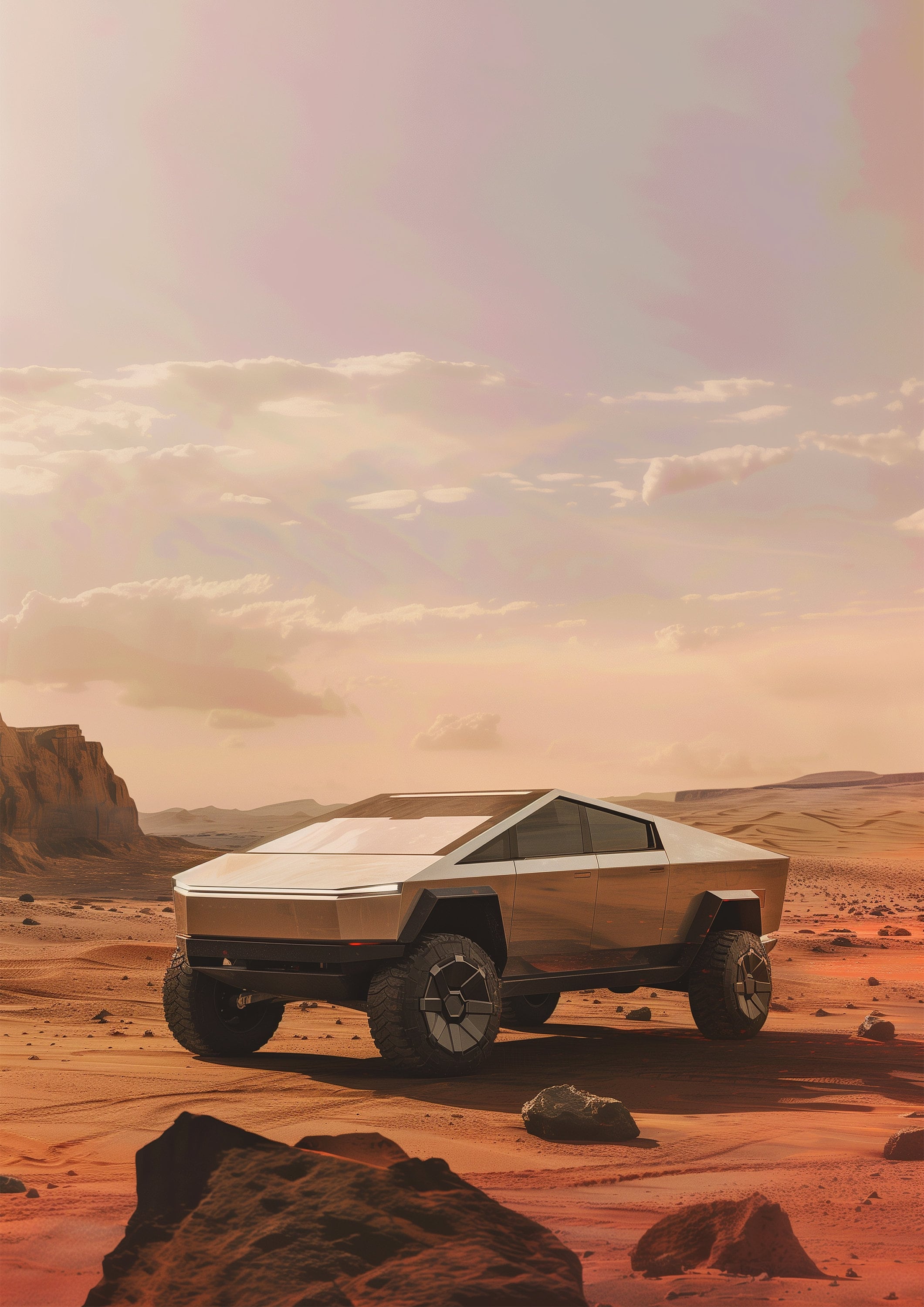 Tesla Cybertruck Poster Digital Download, A4 Car Poster, Car Wall Art ...