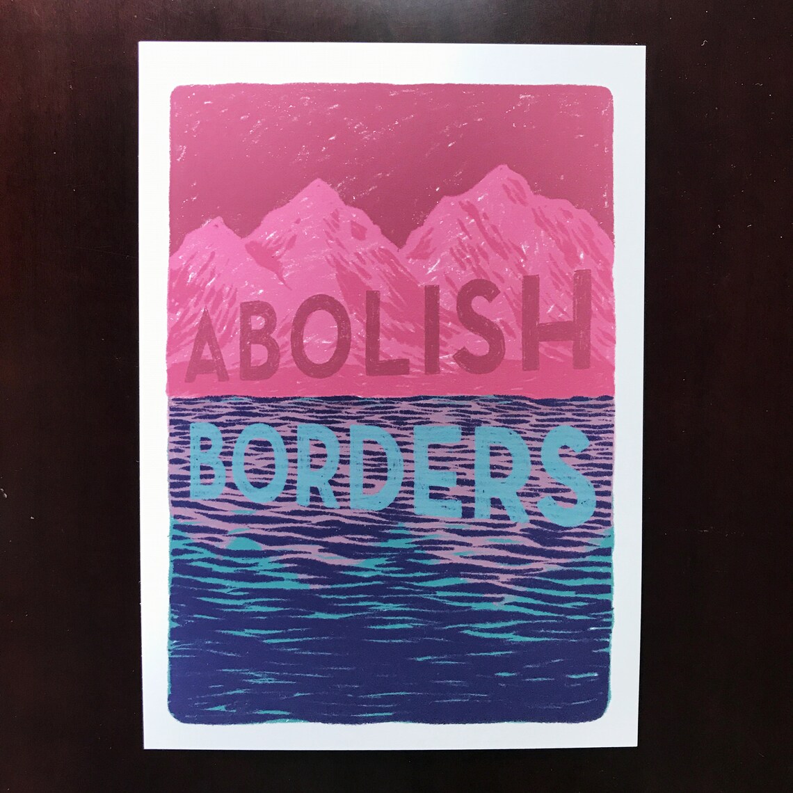 ABOLISH BORDERS Art Print Abolition Abolish Prisons No - Etsy