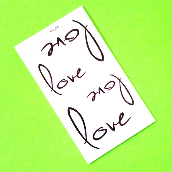 Love Script Tattoo - Etsy