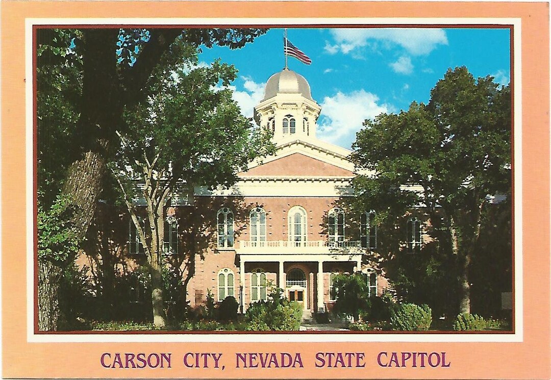 Nevada Vintage 1980s Postcard Carson City State Capitol - Etsy