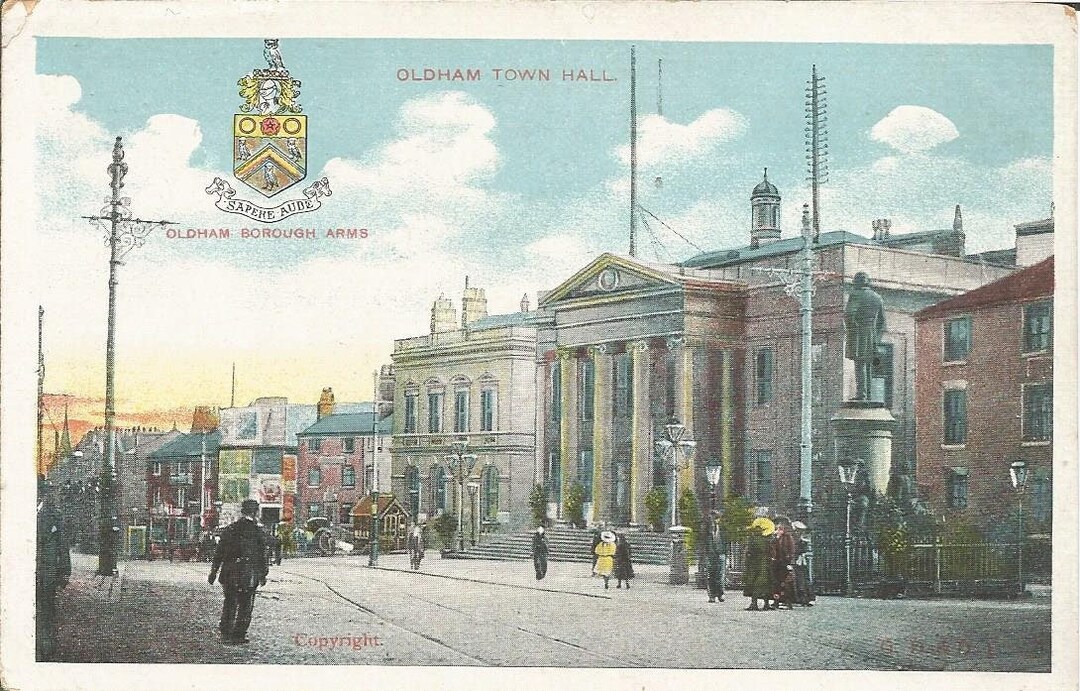 England Oldham Town Hall Greater Manchester UK United Kingdom Tinted ...