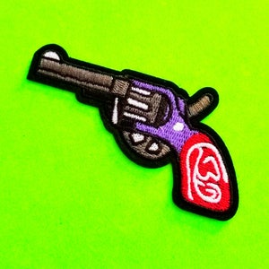 Revolver Handgun Pink Tattoo Banner Traditional Flash Black Silver Gun ...