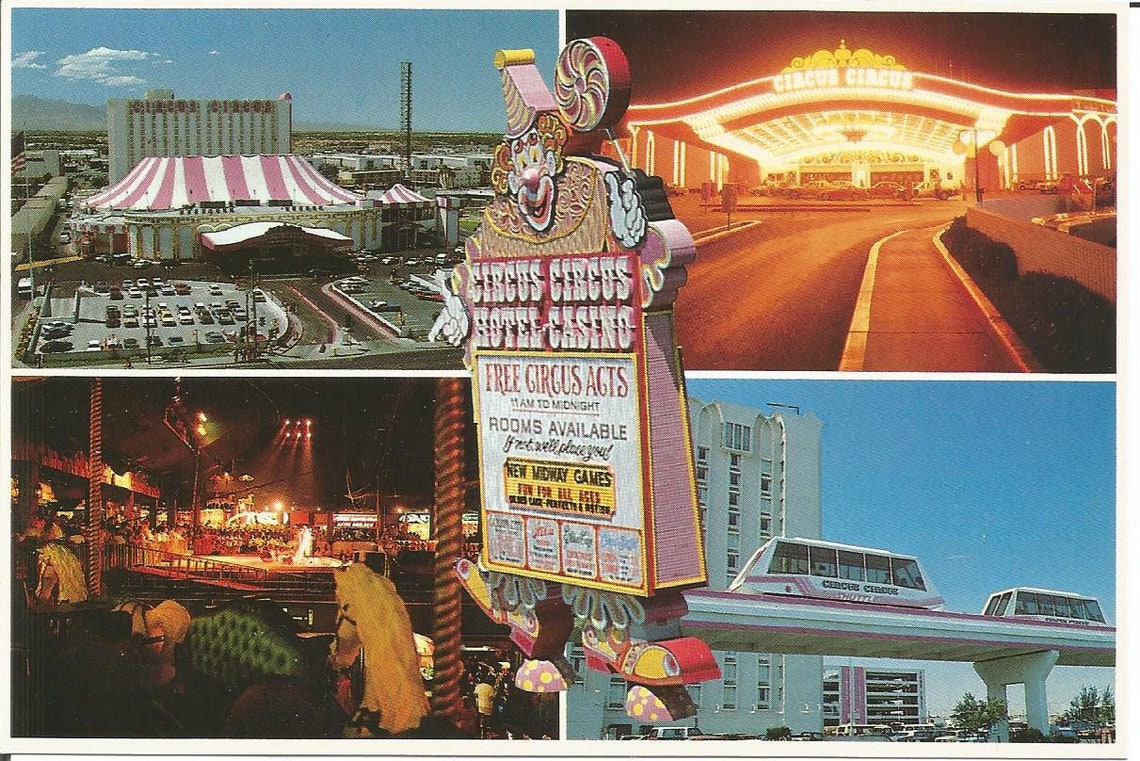 Nevada Vintage 1980s Postcard Las Vegas Strip Casinos Golden - Etsy