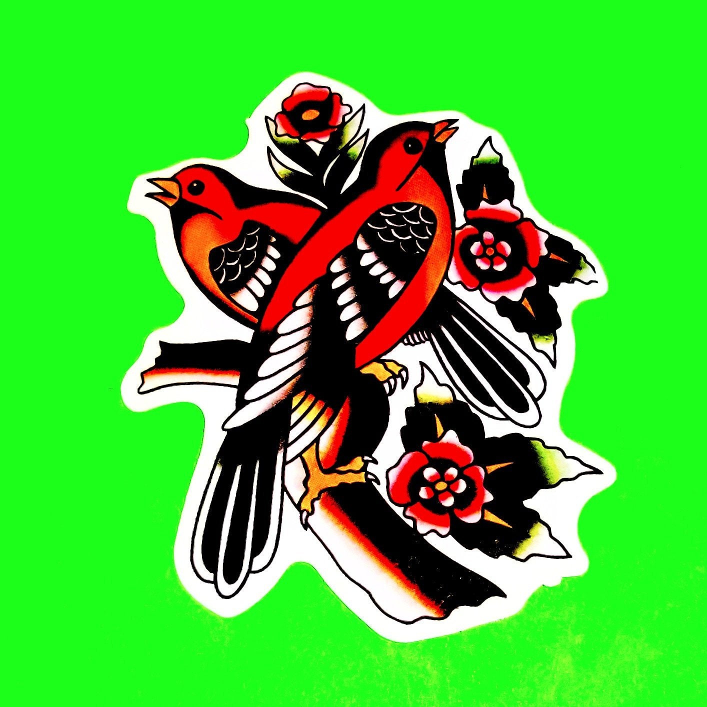 Birds Old School Traditional Tattoo Flash Tanager Toucan - Etsy Canada