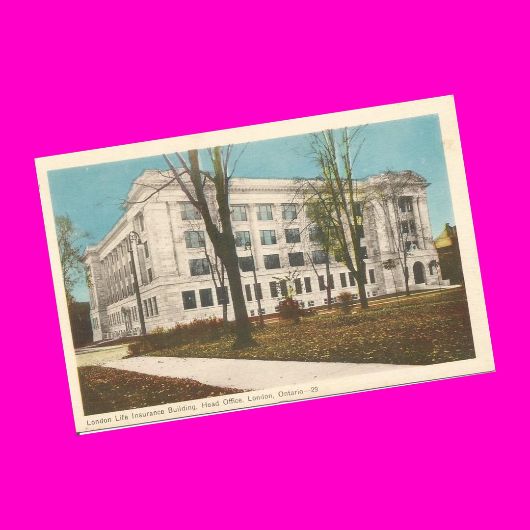 Ontario Vintage 1940s Postcard Canada London Life Insurance Building ...
