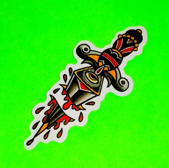 Traditional Dagger Tattoo Flash