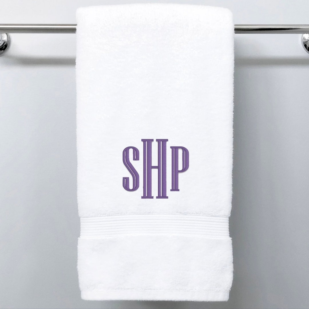 Monogrammed Bath Towels, Custom Bath Towels, Embroidered Towels ...