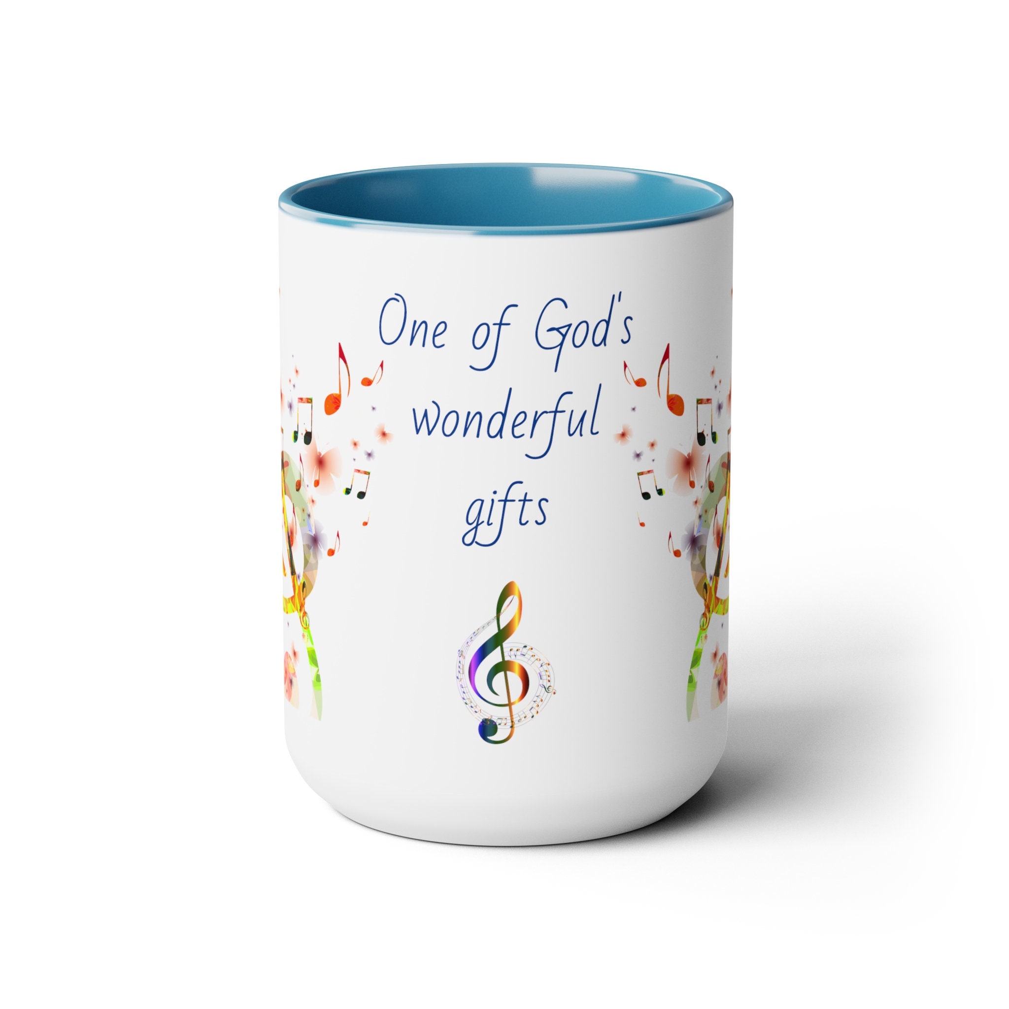 Music Mug, Music Note Coffee Cup, Music Cup, Treble Clef Note Mug, Two ...
