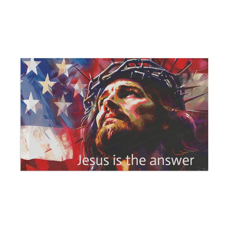 American Flag, Flag, Flag With Jesus, Patriot Jesus American Flag - Etsy