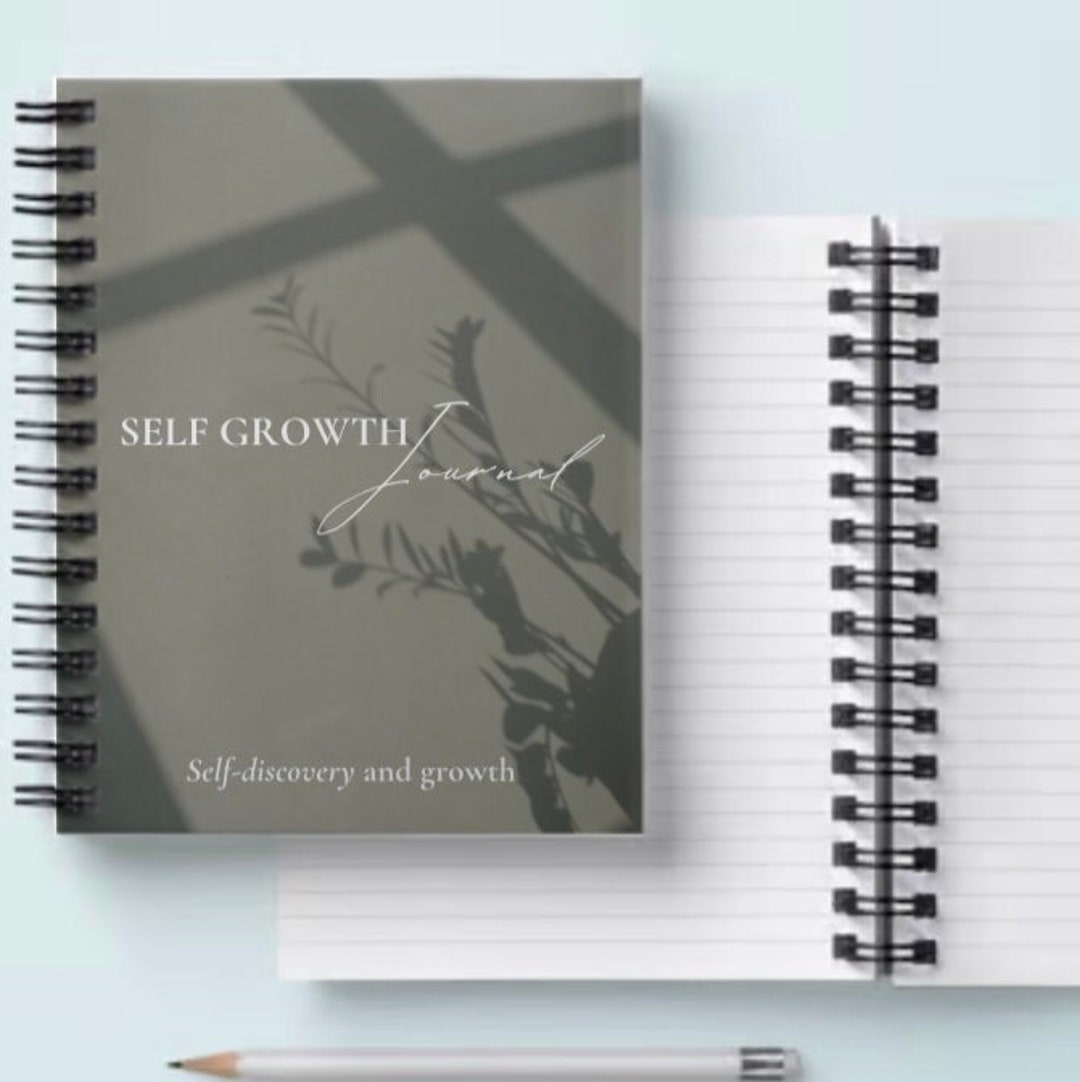 Self Growth Journal Template | Editable Canva Digital Journal ...