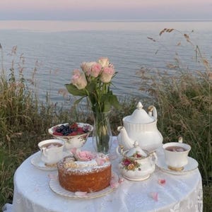 Tea for Two Cottagecore Box • Vintage Teapot & Mismatched Teacups ...