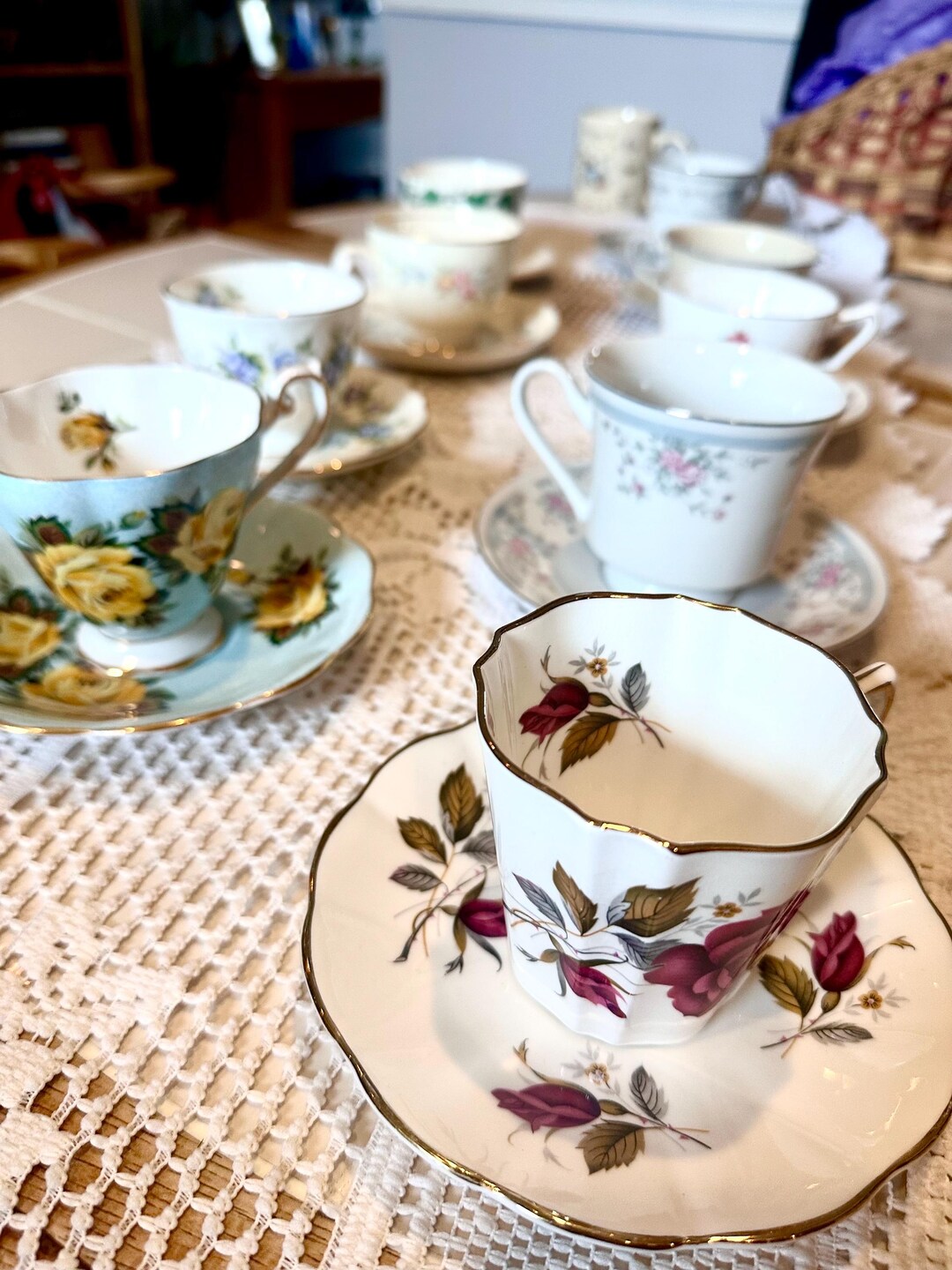Vintage Tea Cups • Mix and Match • Cottagecore Gift Set • Victorian Tea ...