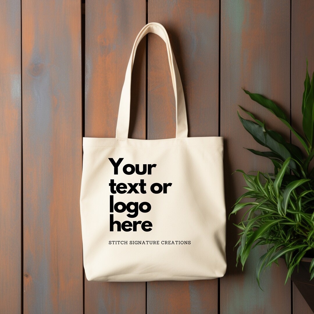Customisable Canvas Bag- Your Text, Logo, or Design! - Etsy
