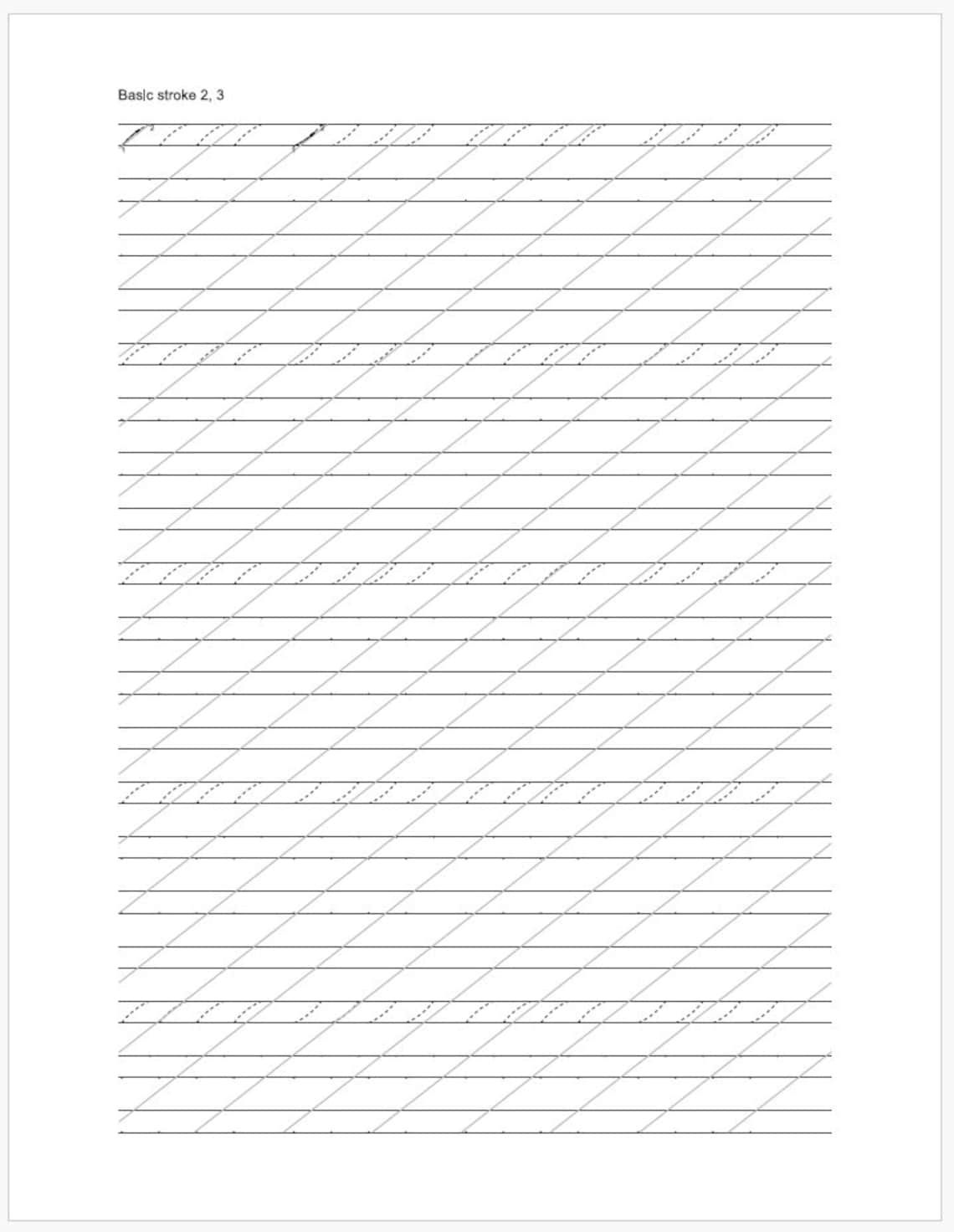 Printable Cursive Worksheets | for Business Adapted Handwriting (lesson ...