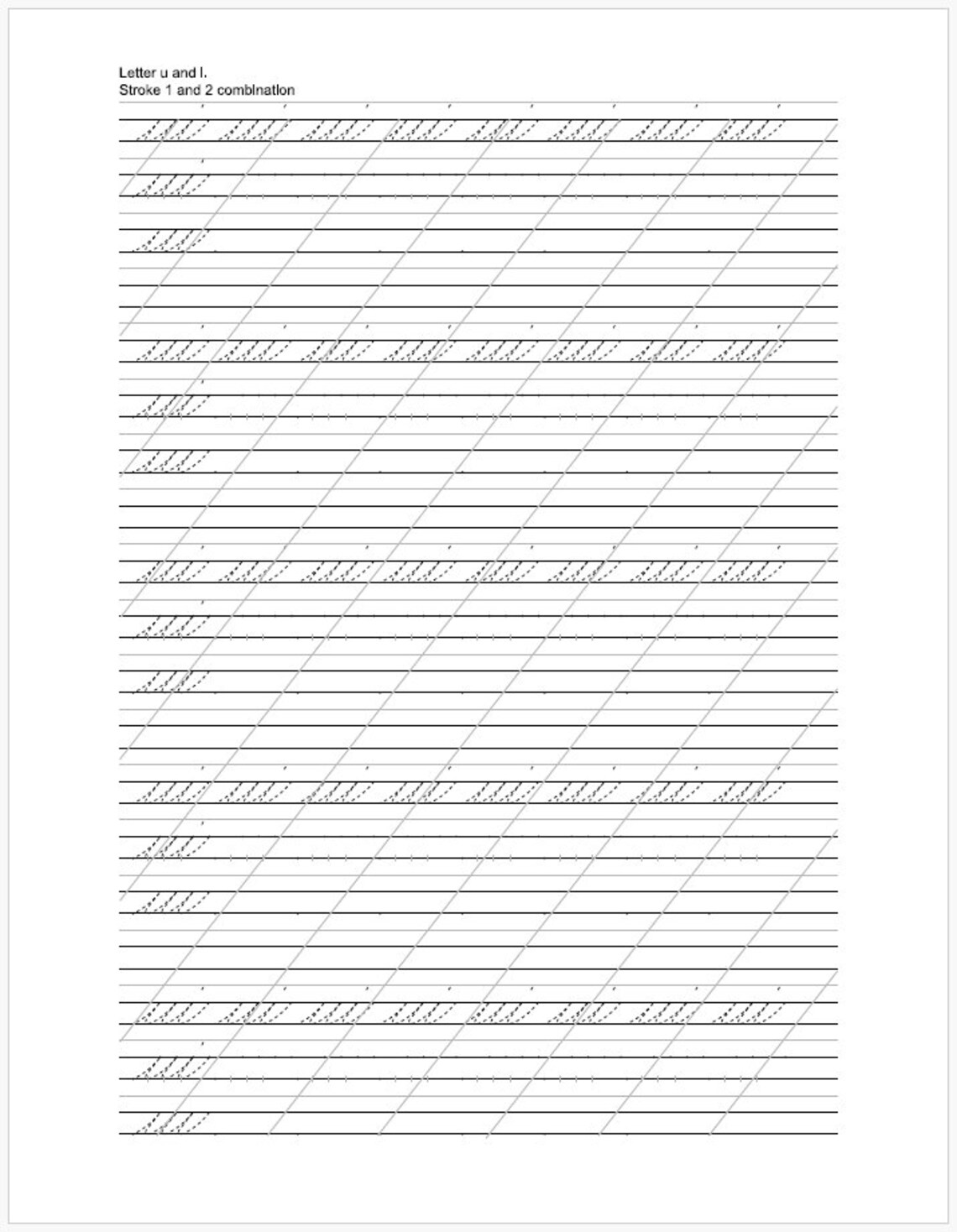 Printable Cursive Worksheets | for Business Adapted Handwriting (lesson ...