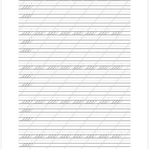 Printable Cursive Worksheets | for Business Adapted Handwriting (lesson ...