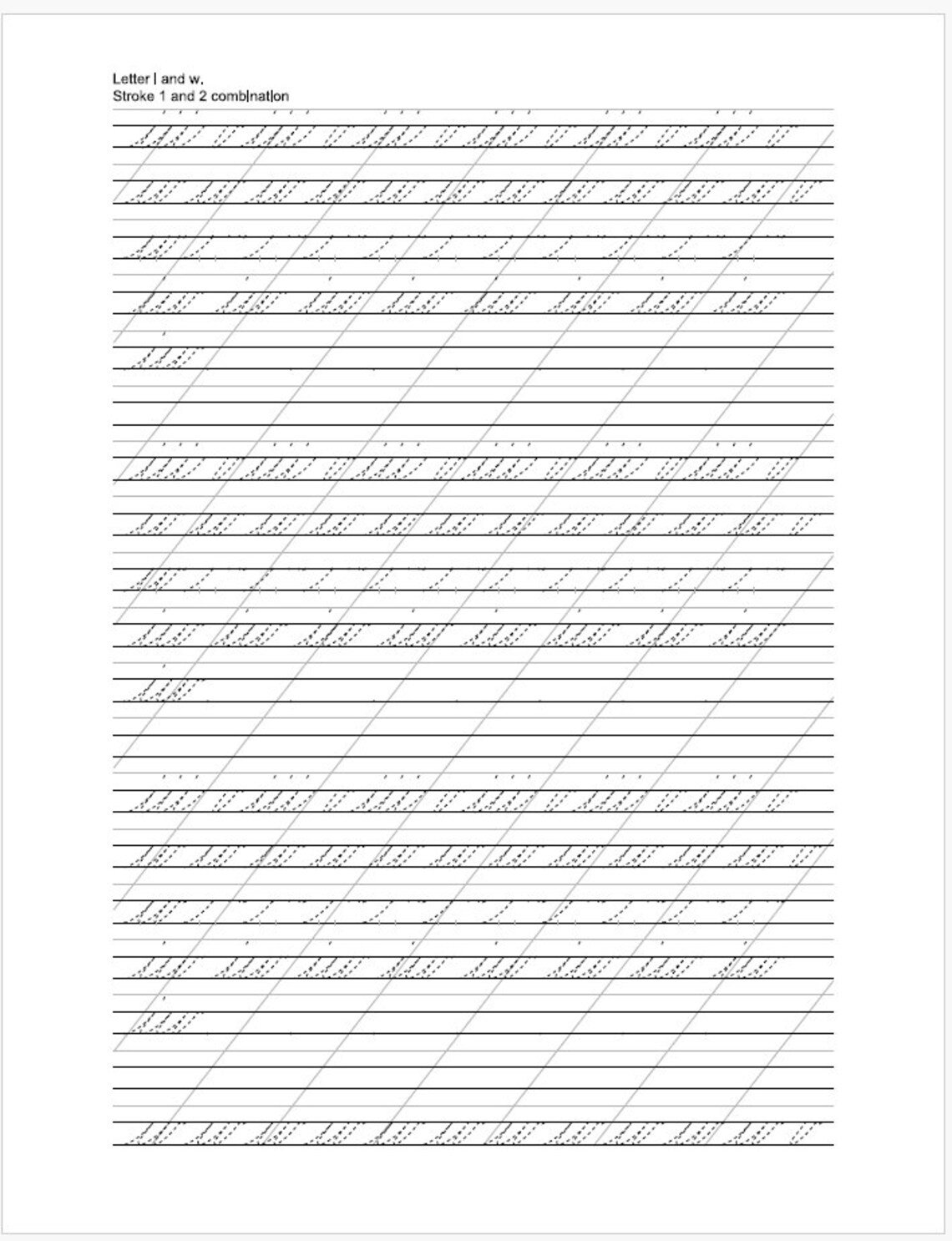 Printable Cursive Worksheets | for Business Adapted Handwriting (lesson ...