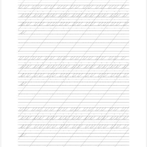 Printable Cursive Worksheets | for Business Adapted Handwriting (lesson ...