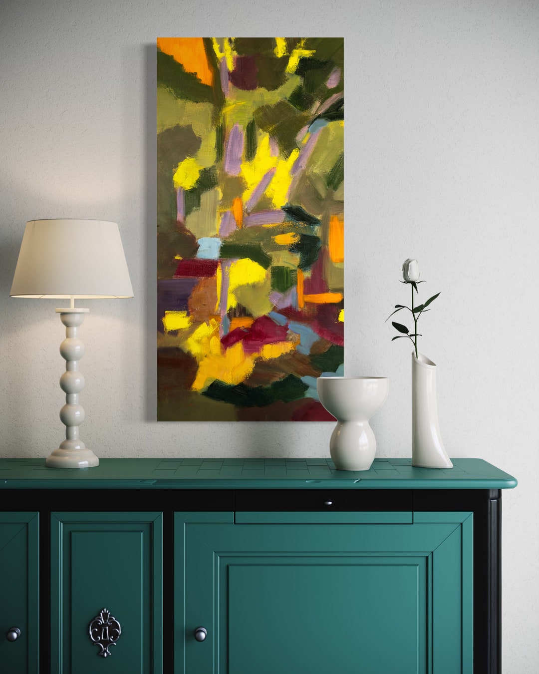 Original Oil Painting when the Light Comes Through Abstract 10x20 ...