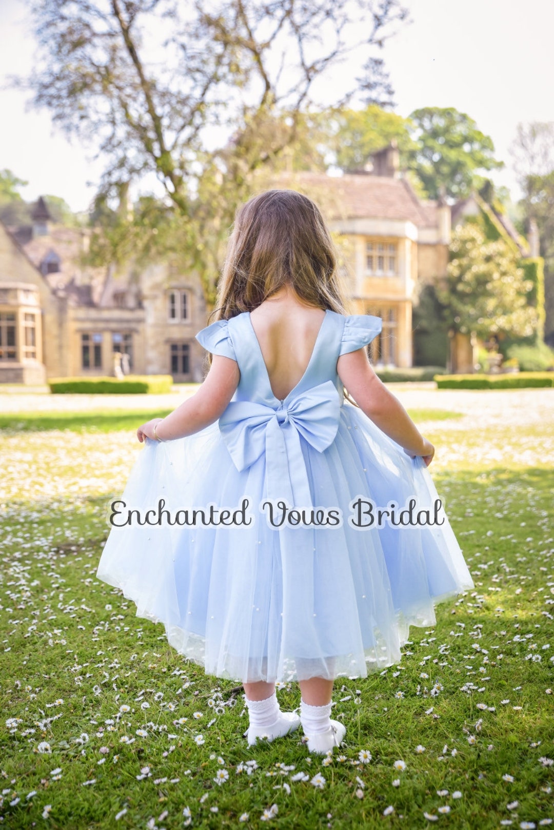Blue Pearl Flower Girl Dress (various Colours) Bridesmaid Dress ...